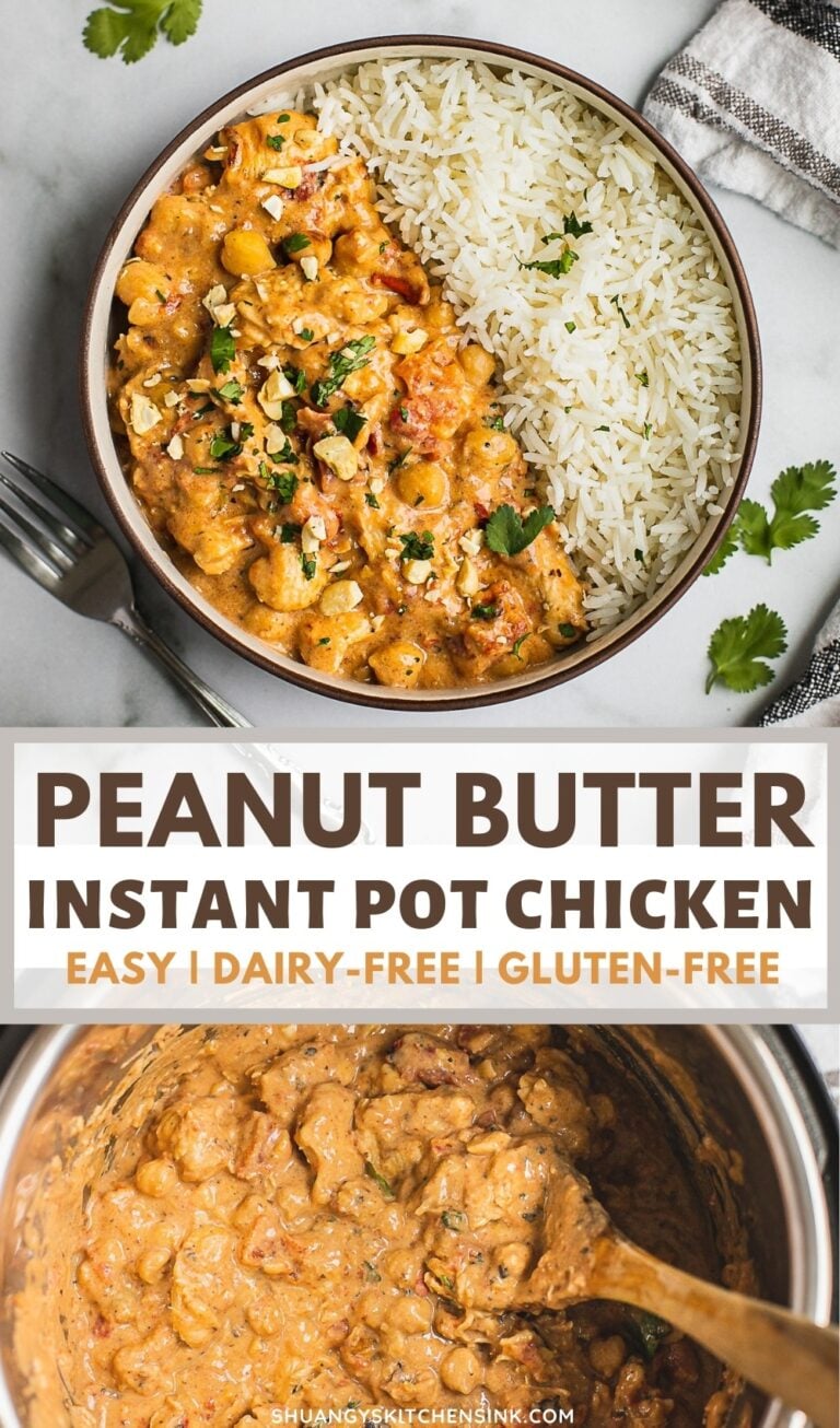 Instant Pot Peanut Butter Chicken {20 min} | Shuangy's Kitchensink