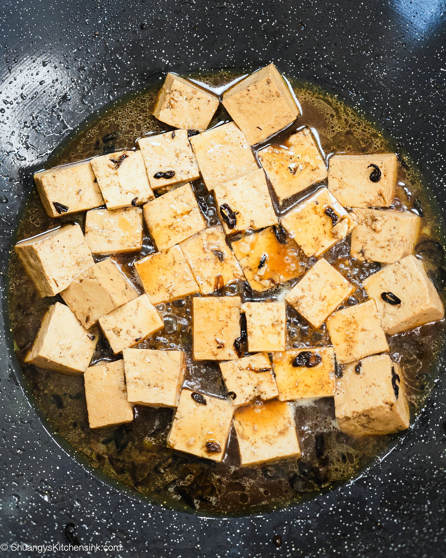 Authentic Chinese Sticky Tofu {15 Minutes} | Shuangy's Kitchensink
