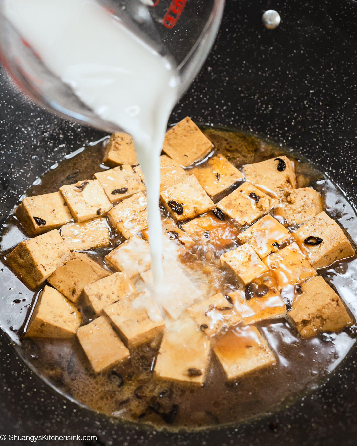 Authentic Chinese Sticky Tofu {15 Minutes} | Shuangy's Kitchensink
