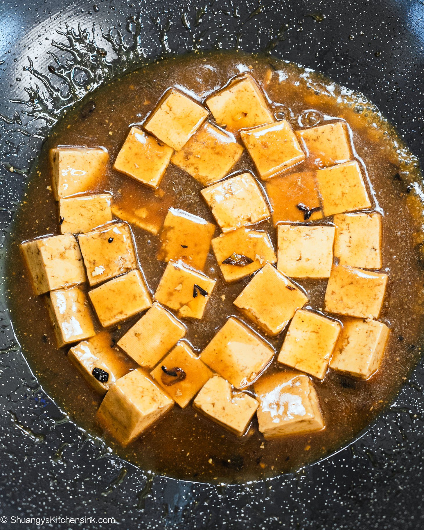 Authentic Chinese Sticky Tofu {15 Minutes} | Shuangy's Kitchensink