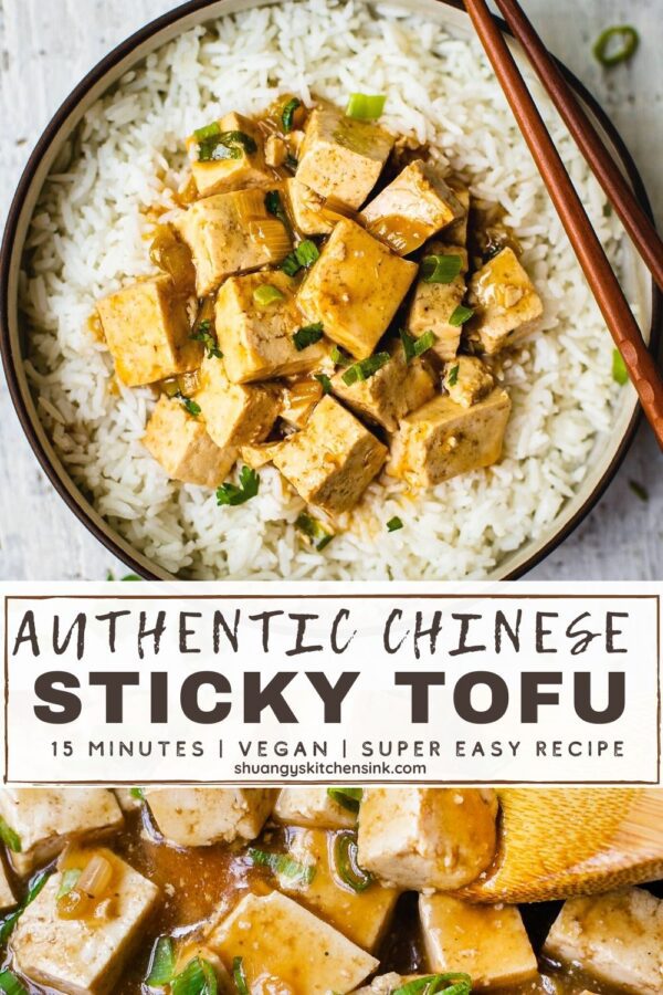 Authentic Chinese Sticky Tofu {15 Minutes} | Shuangy's Kitchensink