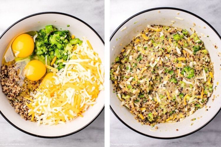 Broccoli Cheddar Quinoa Cups | Shuangy's Kitchen Sink