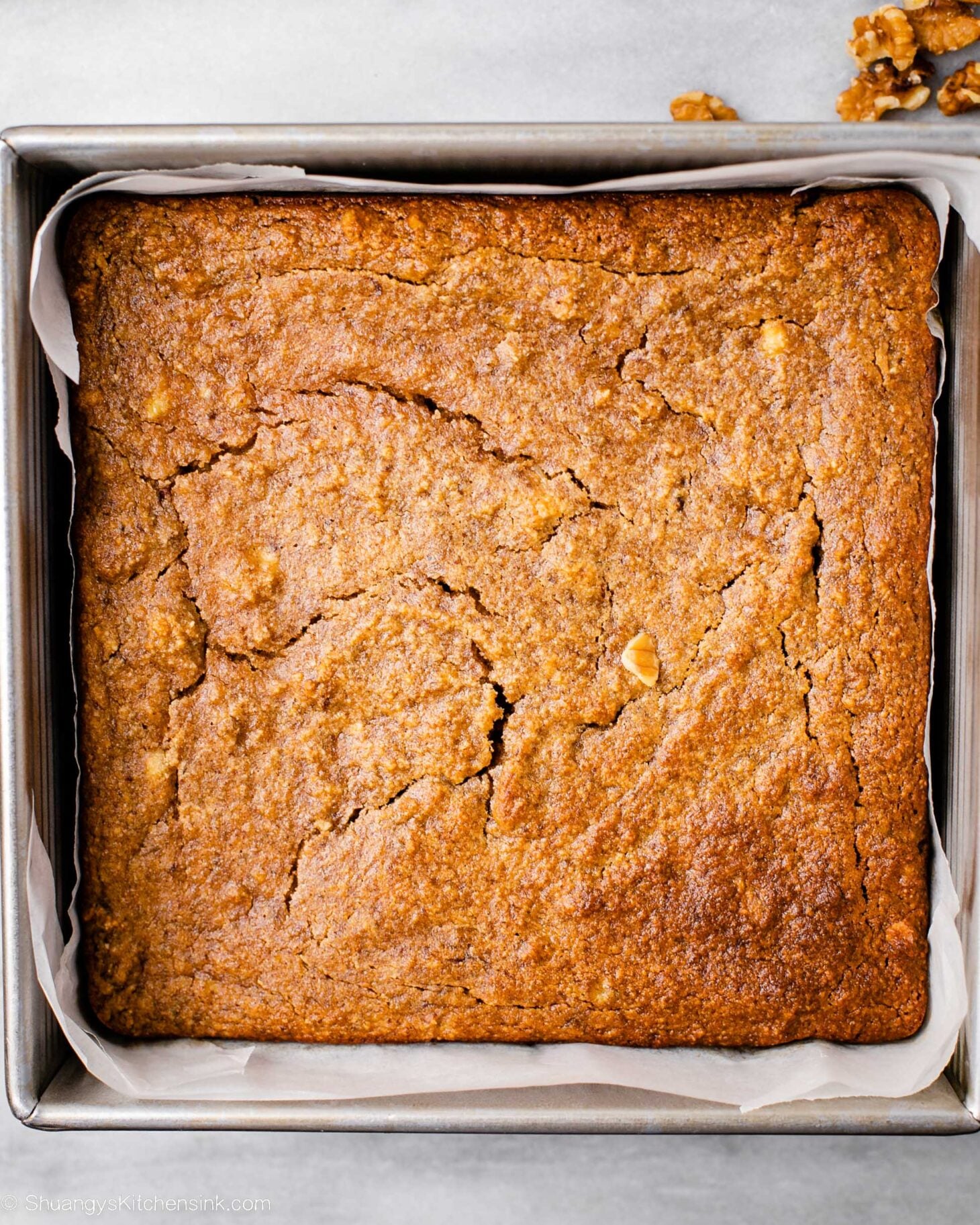 Maple Walnut Banana Bread Bars Paleo Shuangy S Kitchensink