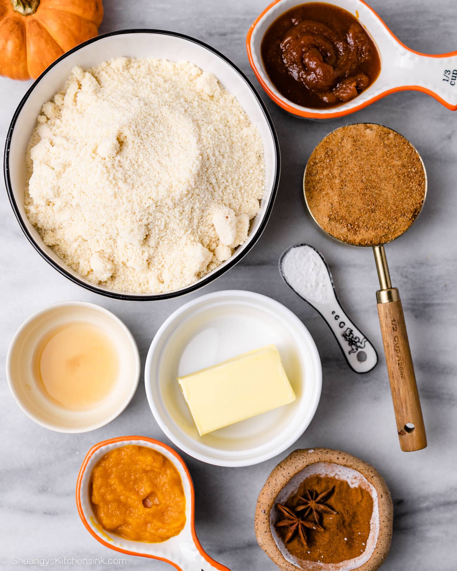 Pumpkin Thumbprint Cookies {Almond Flour} | Shuangy's Kitchensink