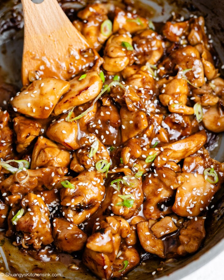 Sesame Ginger Chicken {20 Minutes} | Shuangy's Kitchenink