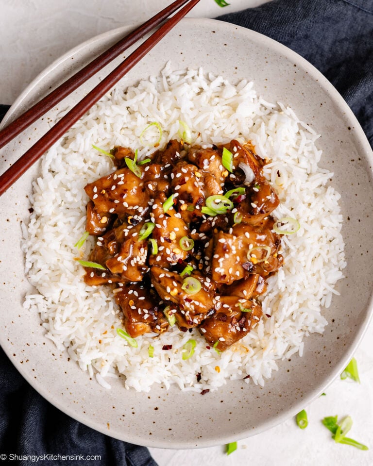 Sesame Ginger Chicken {20 Minutes} | Shuangy's Kitchenink