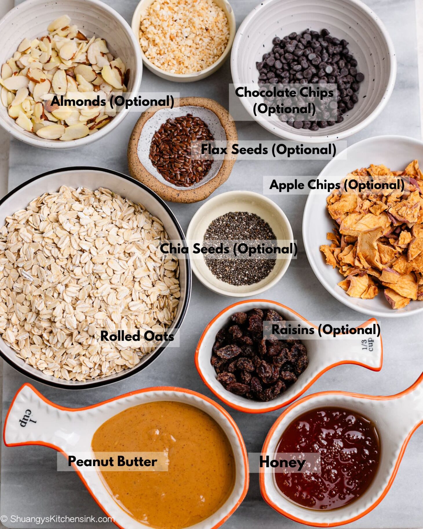 No Bake Granola Bars {3 Main Ingredients} | Shuangy's Kitchensink